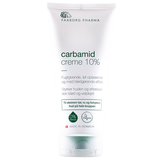 Carbamid Creme 10% til tør, fortykket hud på hele kroppen – Faaborg Pharma