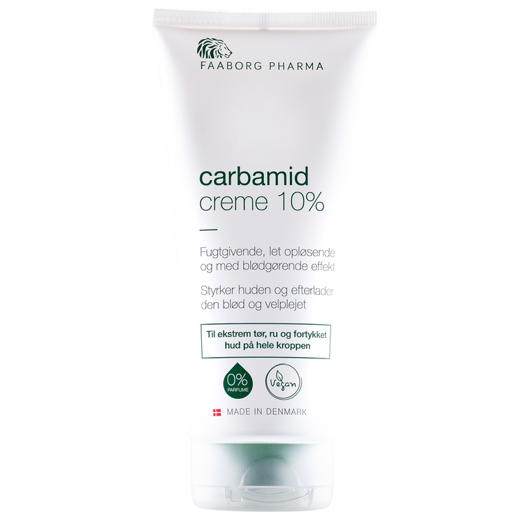 Carbamid Creme 10% til tør, fortykket hud på hele kroppen – Faaborg Pharma